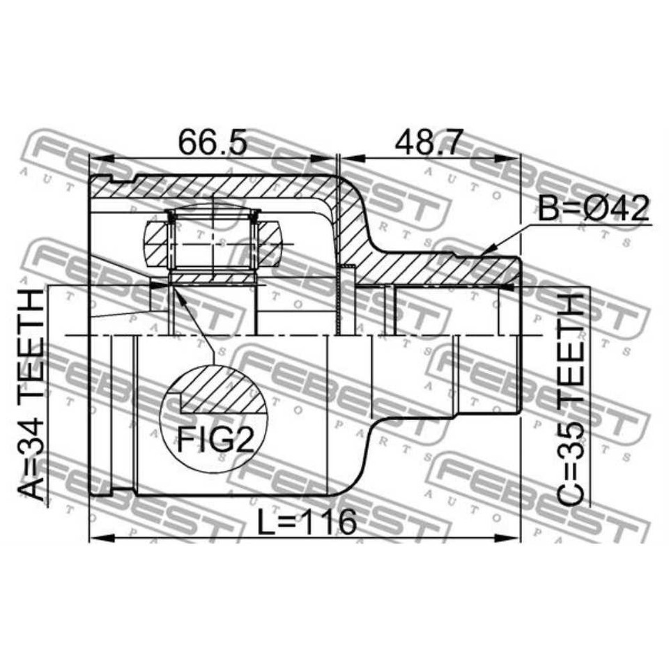 2X FEBEST Kit Giunti Specifici Per Ford Mondeo III Turnier | eBay