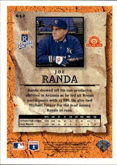 1996 Upper Deck Collector's Choice #652 Joe Randa Rookie Card | eBay