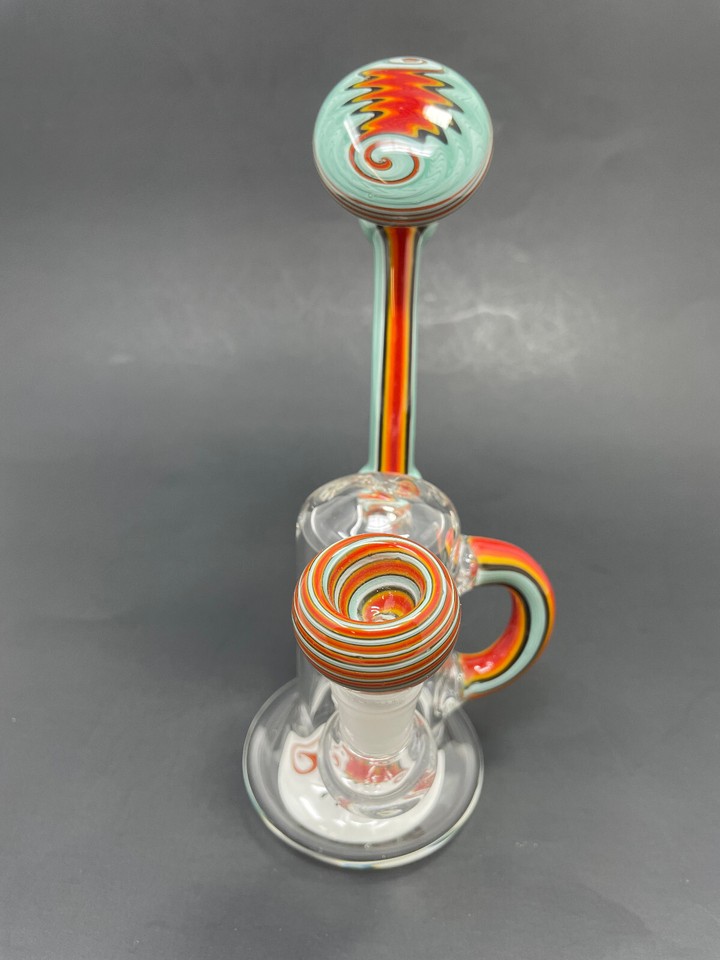 Hookah Water Pipe Glass 7" Aqua Round Tobacco Bong Smoking Pipe - Fast ...