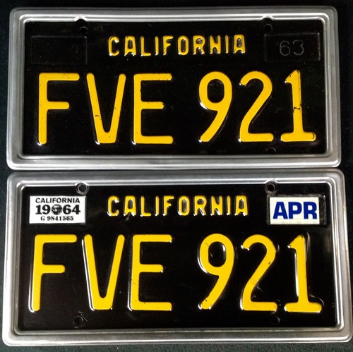 1964 California Yom DMV Car Truck Trailer License Plate Sticker / Tag ...