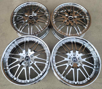 Custom Forged Wheels / Rims 21 inch Staggered 5X112 Chrome 2014 - 2016 ...