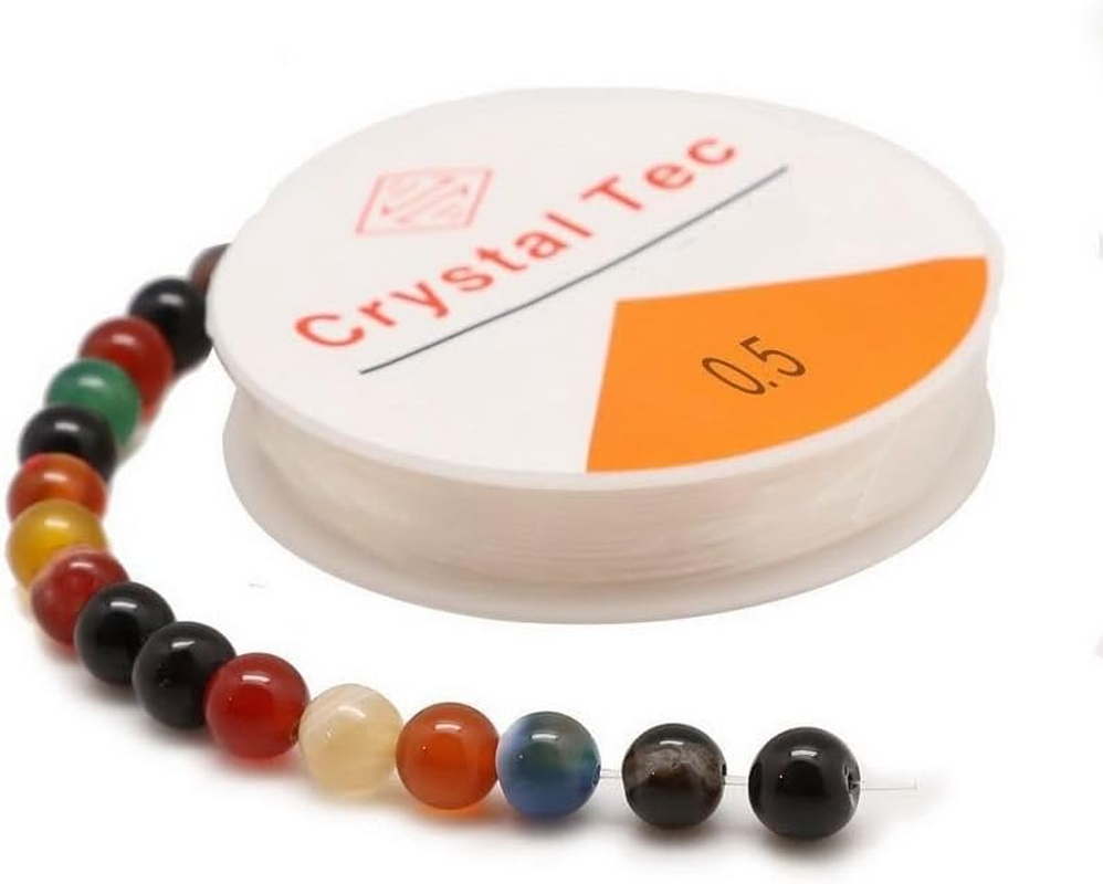 4 Roll Clear Elastic Beading Threads，Stretchy Bead Cord String Stretchy ...