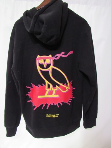 OVO Capcom Drake October Very Own Cotton Blend Black Logo Hoodie Sz S ...