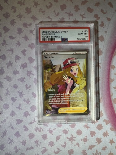 PSA 10 Pokemon Serena - 193/195 Full Art Trainer Silver Tempest English ...