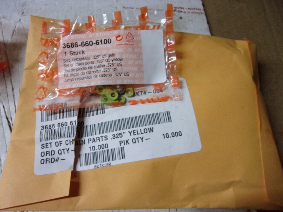 2 Packs Stihl OEM .325" Presets Links Tie Straps "8 Sets" 3686-660-6100 ...