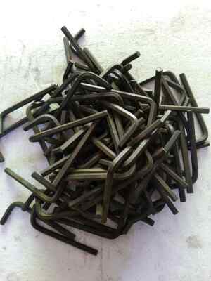 (100) Allen Wrench Alloy Steel Black 3/32" Short Arm 3/32 Hex Key SAE ...