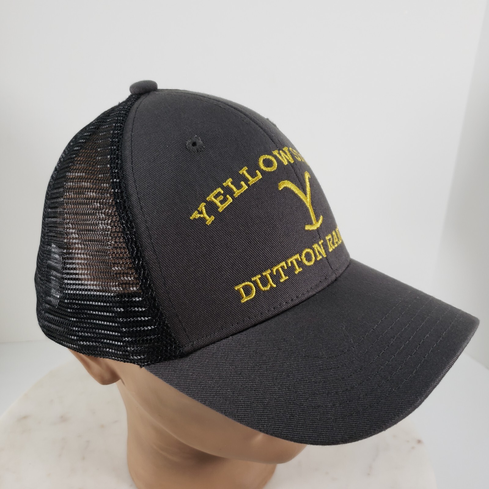 Yellowstone Hat Dutton Ranch Cap Logo Paramount Black… - Gem