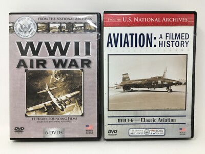 US National Archives WWII Air War 6 DVDs + Aviation: A Filmed History 6 ...