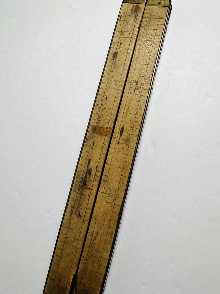 Stanley Rule & Level Co. Warranted No. 84 Boxwood Old Folding Meaure ...