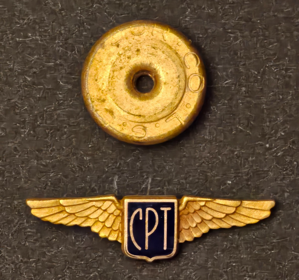 WWII CPT Civilian Pilot Training Wing Screwback Lapel Pin – WW2 ...