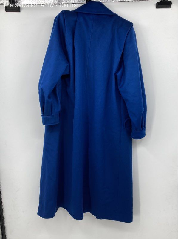 Ashley Scott Womens Blue Long Sleeve Pocket Winter Overcoat Size M/L ...