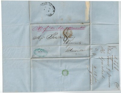 Mauritius Letter w/ "Ship Letter/Mauritius" in oval on back and "8 ...