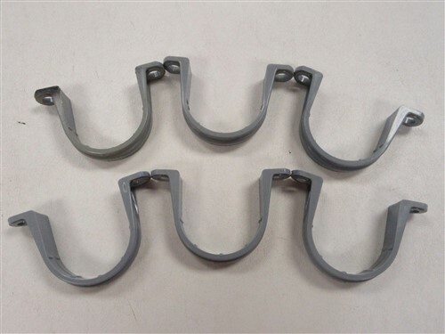 CARLON SET OF (6) 1 1/2" GRAY PVC 2 HOLE PIPE STRAP E977HC | eBay