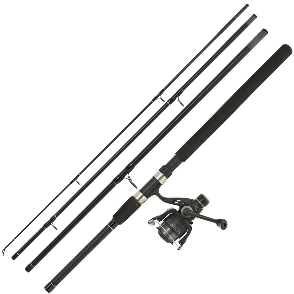 NGT Travel Fishing Rod And Reel INTREPID 9FT 4 Piece Carp Coarse Sea ...