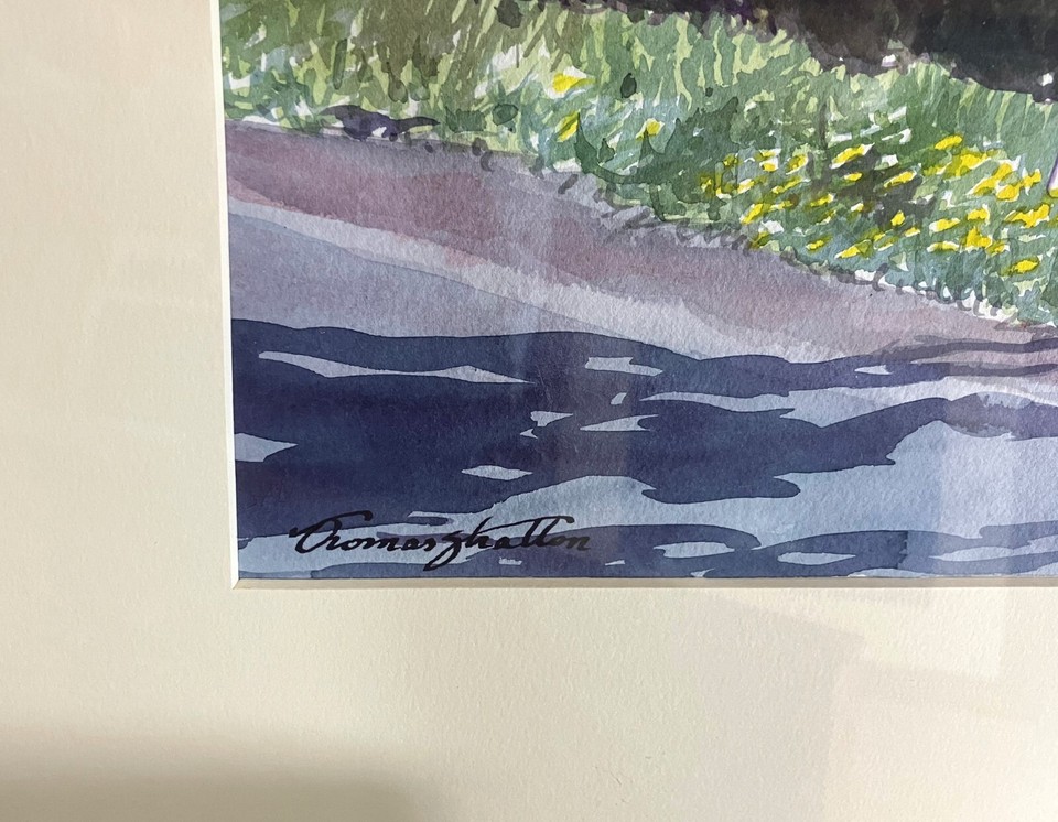 Original Watercolor of Barn Thomas Stratton Painting | eBay