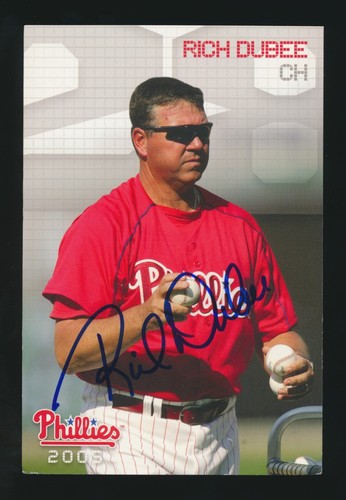 2005 Philadelphia Phillies Photocards -RICH DUBEE (Coach) *Autographed ...