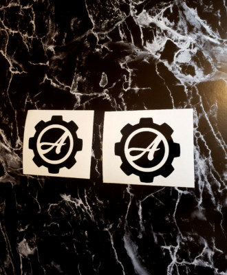 Ariens Snow blower Decals Stickers 3.5X3.5" (2) Gloss Black mower ...