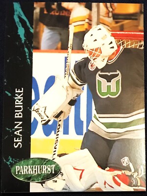 Sean Burke Pro Set Parkhurst Previews card PV2 of 5, 1992 -93, Hartford ...