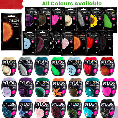 Dylon Washing Machine / Hand Fabric & Clothes Dye Pod 350g Powder ...