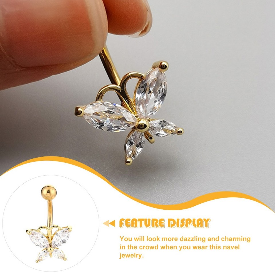 Belly Button Nail Copper Navel Pendants Belly Navel Rings Body Jewelry ...