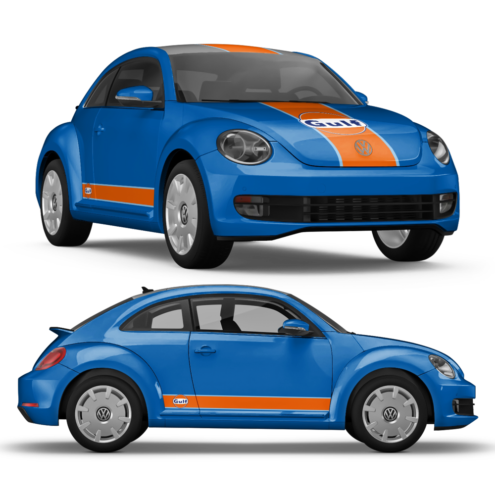 GULF Le Mans Racing Stripes kit and logos for VW New Beetle | eBay