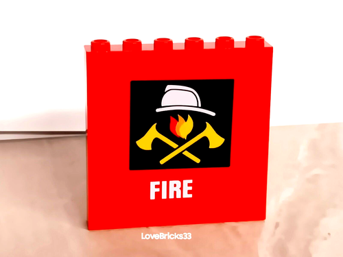 LEGO Firefighter Logo Fireman Firewoman Station Fire Shield Triple ...