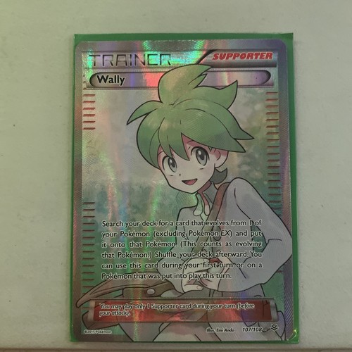 Pokémon Wally Full Art Holo Ultra Rare Trainer Card XY Roaring Skies ...