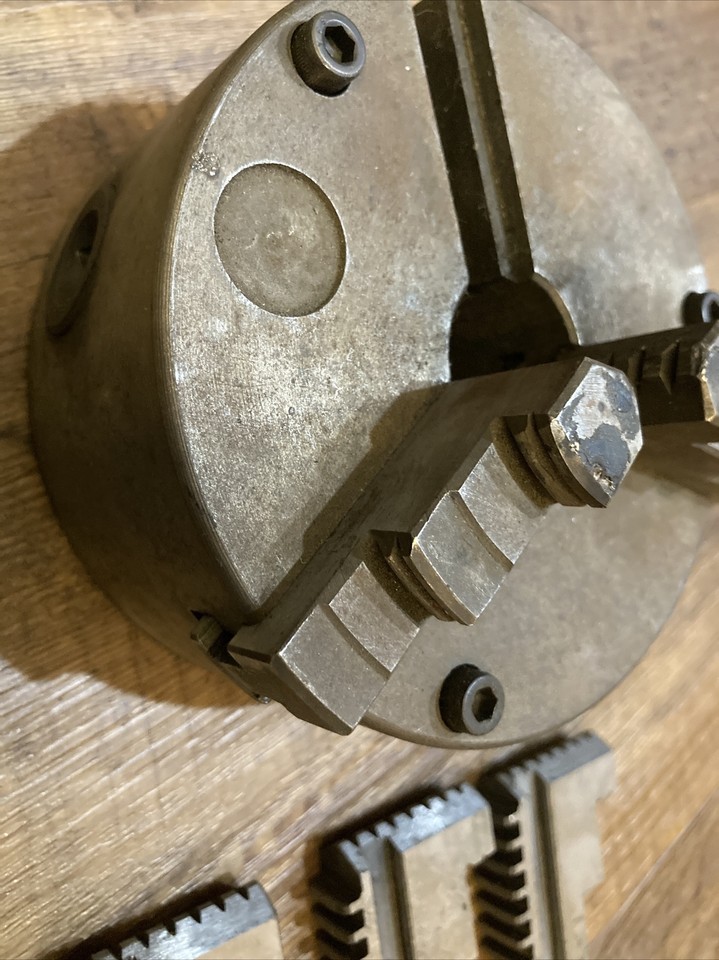 Vintage 5” Manual Lathe Chuck 3-Jaw w Key Extra Teeth | eBay