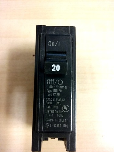 Cutler-hammer Br120 C120 Hacr 1p 20a 120/240v Circuit Breaker | eBay