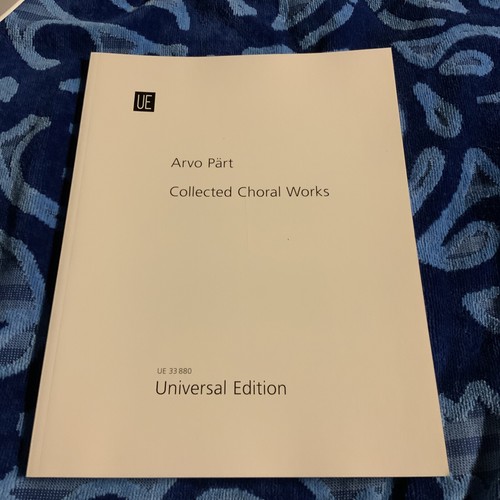 Arvo Part Collected Choral Works Book Universal Edition Rare | eBay