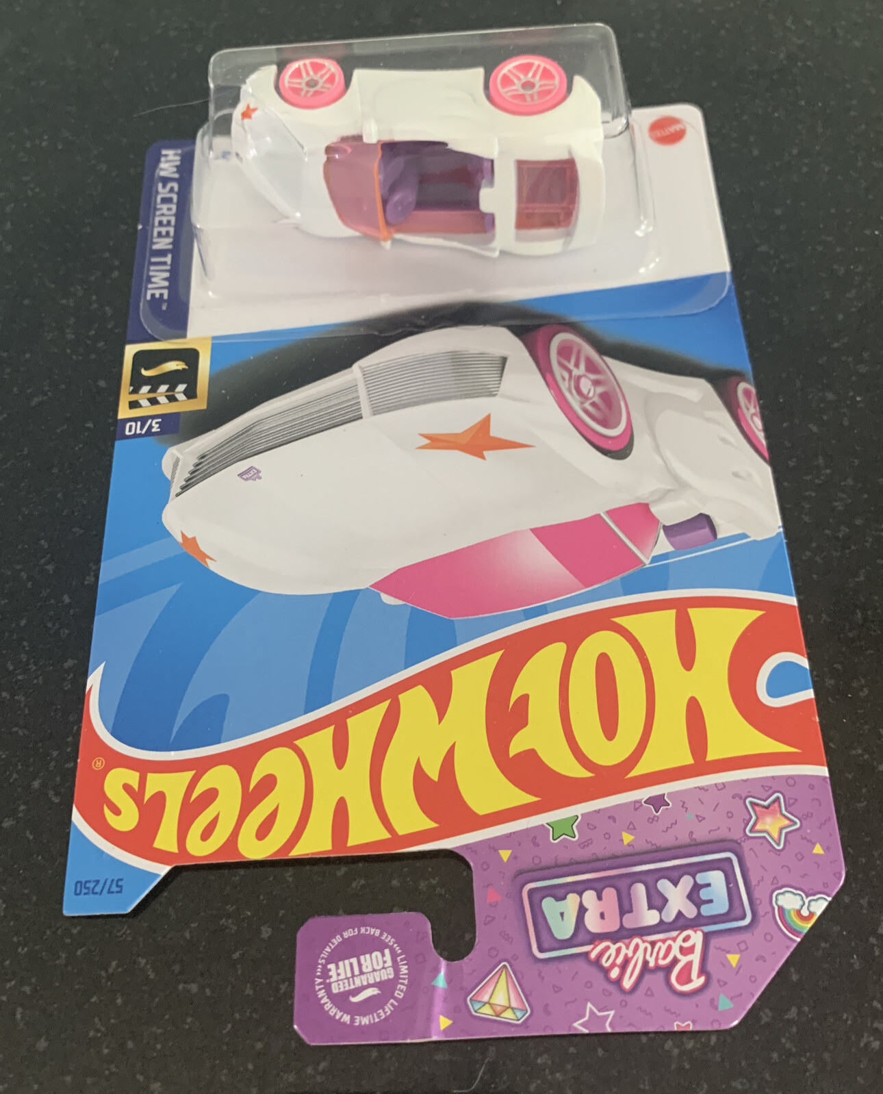 Barbie Hot Wheels Extra White Pink Tires HW Screen Time 3/10 #57 2023 ...