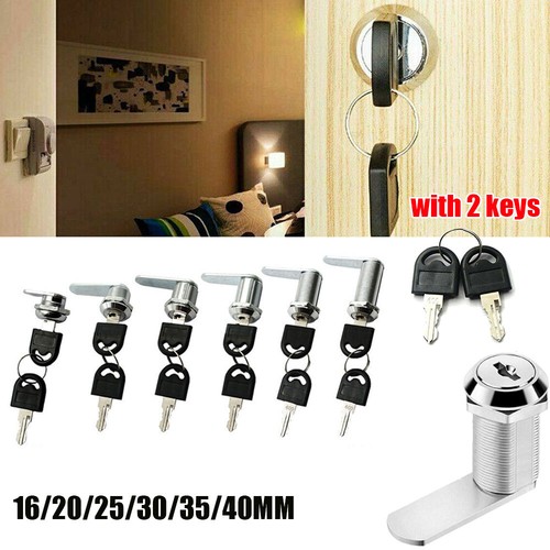 16-40mm Cam Lock Door Barrel Drawer Cabinet Mail Box Locker Cupboard W ...