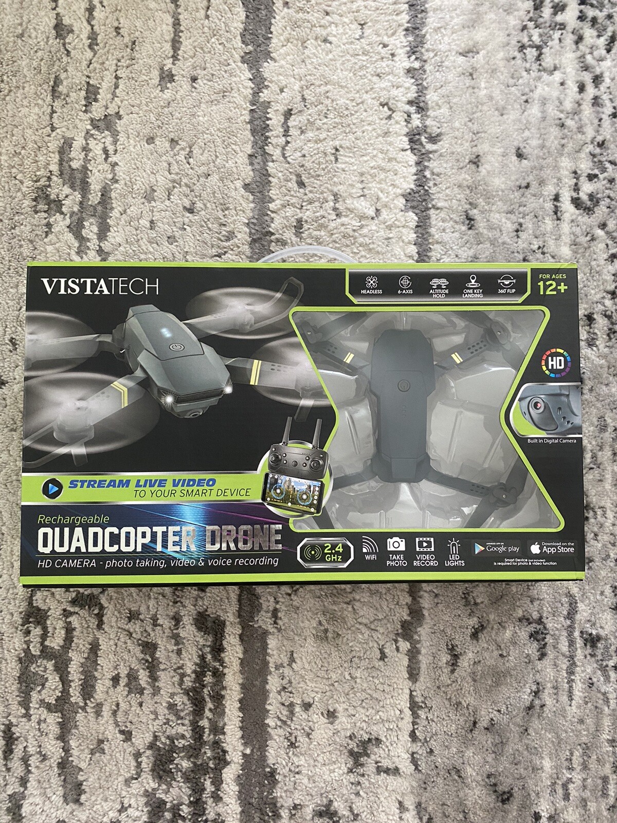 Vistatech Drone Quadcopter Rechargeable Stream Live Video HD 2.4GHz Brand New | eBay