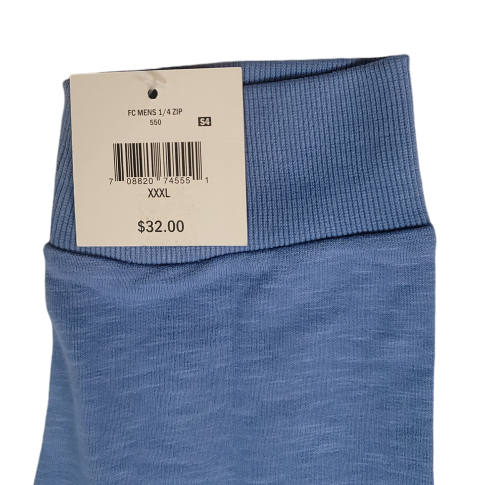 Falls Creek NWT NEW Men's Blue Pullover Quarter Zip Pocket Sweater Size ...