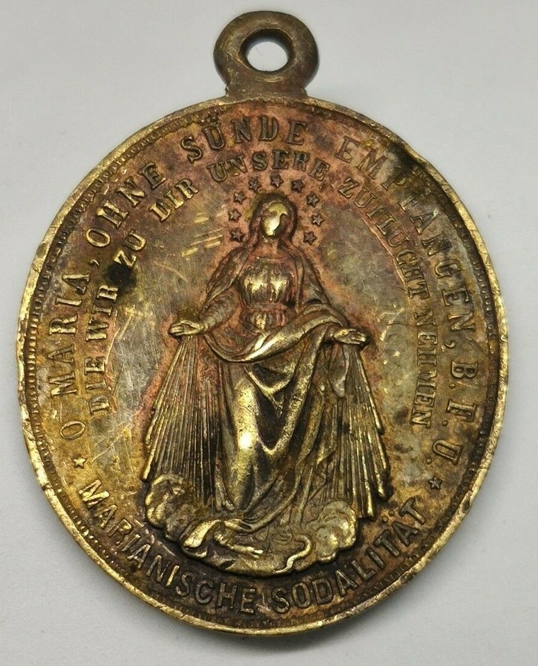 Rare! Antique bronze German religious medallion of St. Aloysius . | eBay