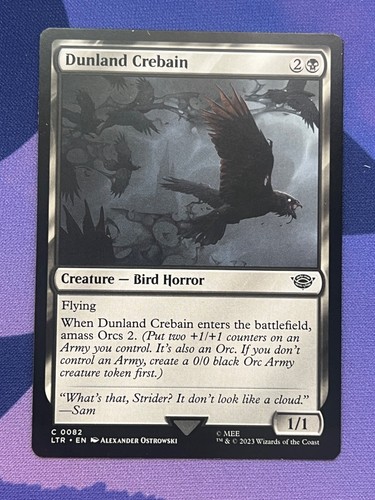 MTG Dunland Crebain Lord of the Rings (LTR) Common Magic Card #0082 ...