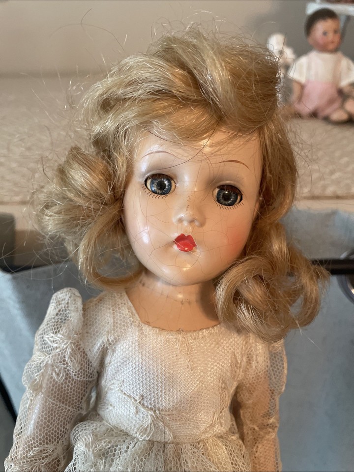 Vintage Madame Alexander Wendy Ann Bride Composition Doll 1930s 15” (F ...