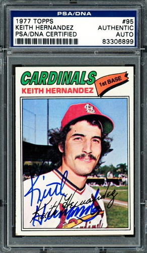 Keith Hernandez Autographed 1977 Topps Card #95 Cardinals PSA/DNA ...