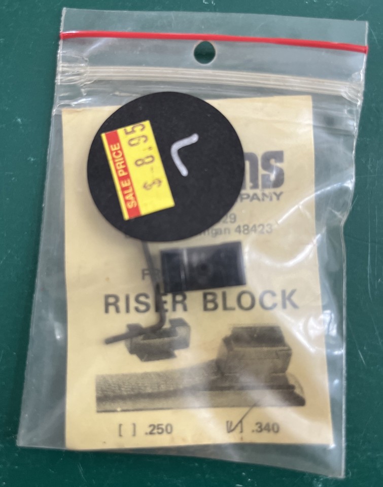 2- WILLIAMS Gun Sight Company FRONT SIGHT RISER BLOCKS 1- .250 1-.340 ...