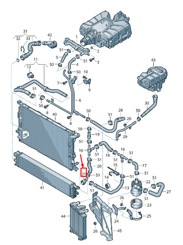 Audi 4G0122293G Genuine OEM Factory Original Reservoir Hose Adapter for ...