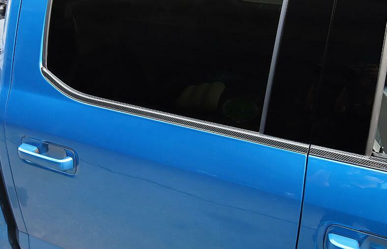For Ford F150 F-150 2015-2020 Carbon Fiber Windows Strip Sill Molding ...
