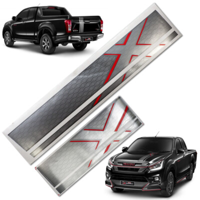Sticker X-Series Front Rear Hood Tailgate Silver For Isuzu D-Max 2018 ...