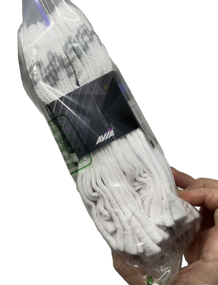Avia Womens Low Cut Solid, White Socks Pack of 10 Shoe Size 4-10 | eBay
