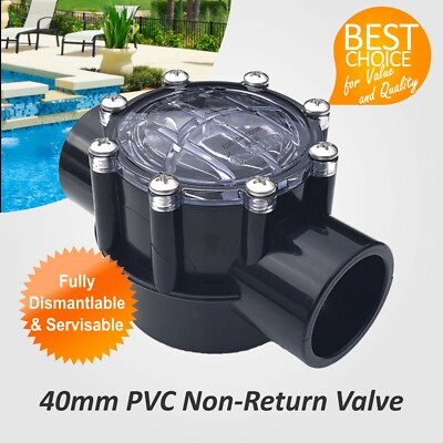 40mm PVC Non-Return Valve - Dismantlable & Serviceable | eBay Australia