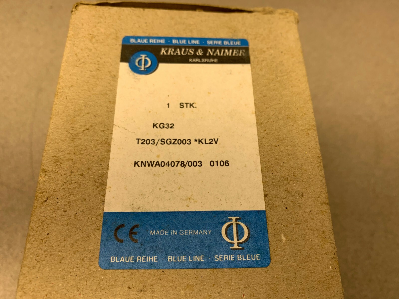 NEW IN BOX KRAUS & NAIMER DISCONNECT SWITCH KG32 T203/SGZ003 *KL2V | eBay