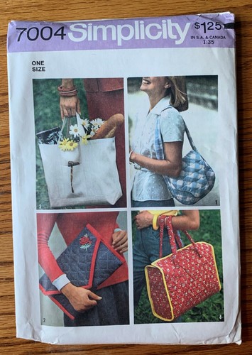 Simplicity sewing pattern 7004 set of 4 bags pocketbook purse vintage ...