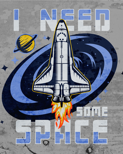 I Need Space Astronaut Outer Space Ship Vinyl Sticker Decal For Car ...