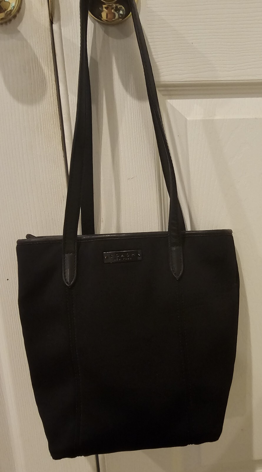 COACH Vintage Neoprene & Leather Shopper Bag Tote Purse 6201 Black | eBay