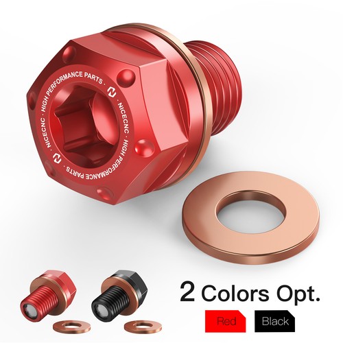 NICECNC Oil Drain Plug Bolt #92800-12000 For Honda TRX450R Kick Start ...