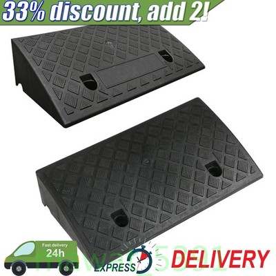 2X 50cm Heavy Duty Rubber Kerb Ramps for HGV Caravans Lorry Car Truck ...
